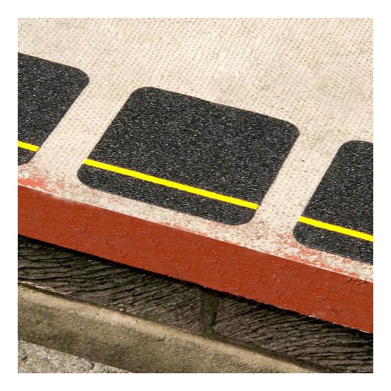 Anti Slip Square 140mm X 140mm Self Adhesive Black / Reflective Stripe