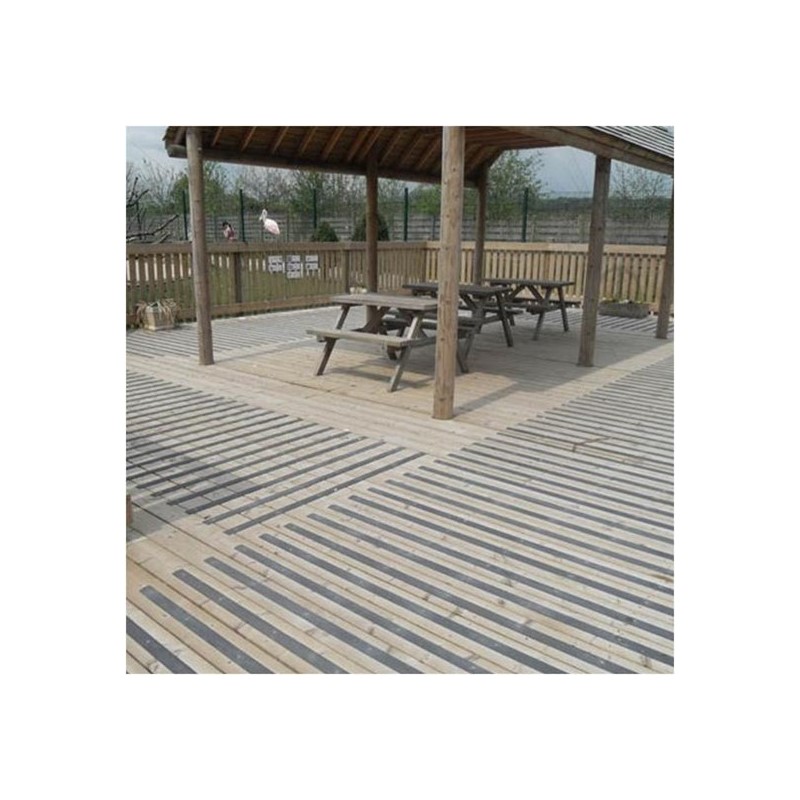 BLACK Anti Slip GRP Decking Strips Slippery Decking Solution!